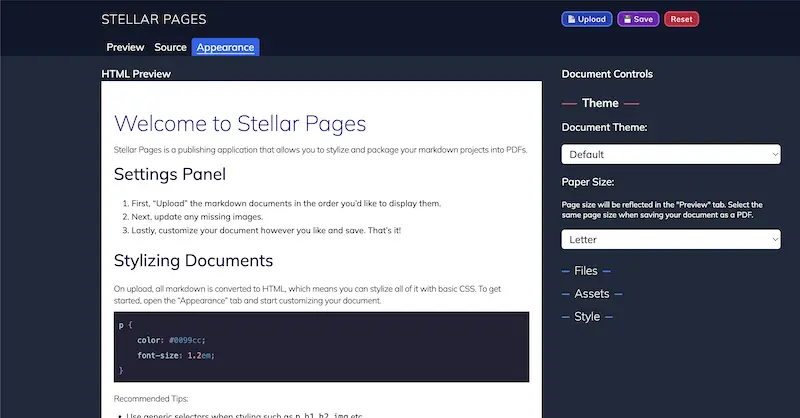 Stellar Pages
